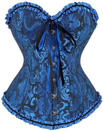 Generic 2026 Corset tendance pour femme, bleu, XXS