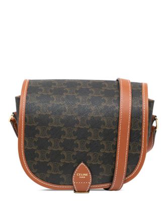 Celine sac à bandoulière Folco Triomphe médium (2019) - Marron