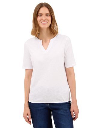 Cecil Damen 3227525 Shirt im Tunika-Look, White, X-Large
