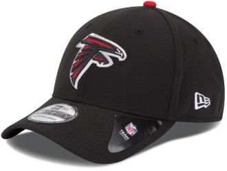 New Era Fu&szlig;ballkappe f&uuml;r Erwachsene, NFL 39Thirty-Team-Farbe, Prim&auml;r-Logo, Stretch-Passform, Flex-Fu&szlig;ballkappe, Unisex, Atlanta Falcons - Schwarz, MEDIUM