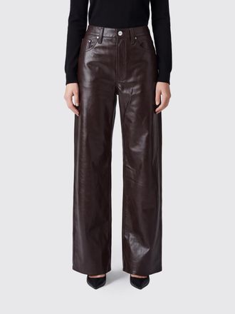 A Gold E Baggy-Hose mit weitem Bein und mittlerer Leibh&ouml;he aus recyceltem Leder