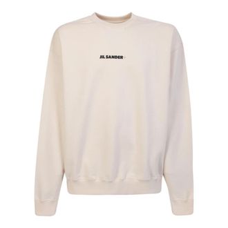 Jil Sander Beiger Sweatshirt Minimalistisches Design Runder Ausschnitt - - Sweatshirts & Hoodies - Herren - Beige - L