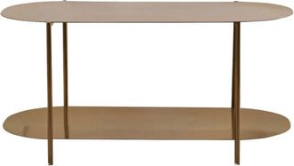 DRAWER Table basse ovale en métal 100x51cm - Laiton - Rilo