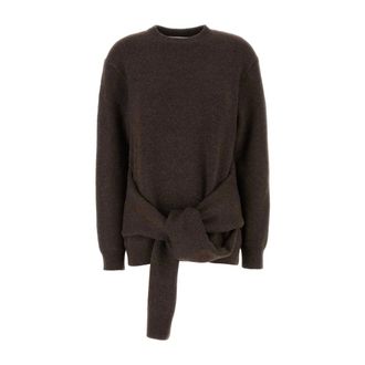 J.W.Anderson Femme, Pulls, Brun, Taille: 38 FR Pull Oversize en Nylon Marron Chin&eacute;