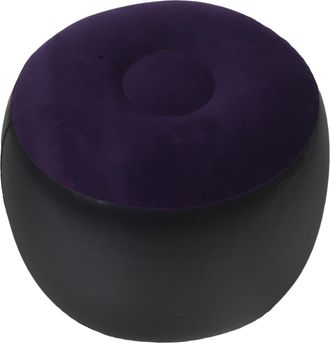 Soimiss Aufblasbarer Runder Outdoor-fußhocker Tragbares Stabiles Sitzkissen für Camping Wandern Picknick Musikfestivals Aufblasbare Fußstütze Beflockt Marineb