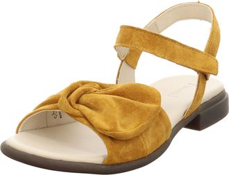 Think Damen KAMAA chromfrei gegerbte nachhaltige Sandale, CARAMEL 3000