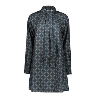 Fabiana Filippi Femme, Robes, Bleu, Taille: 40 EU Robe Jacquard Géométrique avec Avant