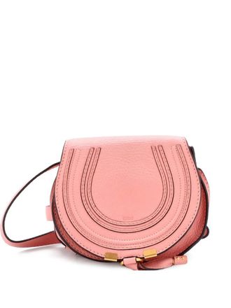 Chlo&eacute; Marcie Leather Small crossbody bag - Rosa