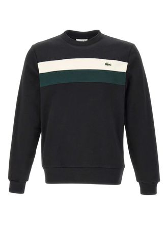 Lacoste sweat colour block à encolure ronde - Noir