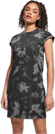 Urban Classics Robe Délavée Femme Robe Courte Noir/Gris S 100% Coton
