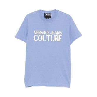Versace Jeans Couture T-Shirt aus Jersey - - Tops - Herren - Blau - L