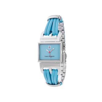 Laura Biagiotti Femme, Accessoires, Bleu, Taille: ONE Size Montre habill&eacute;e avec cadran et doublure en cuir