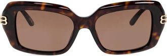 Balenciaga Dinasty Sonnenbrille mit eckigem Gestell - Braun