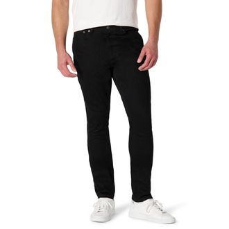 Amazon Essentials Herren Mittelgroße Elastische Skinny-Fit-Jeans, Schwarz, 36W / 32L