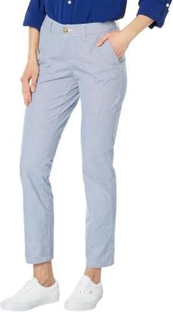 Tommy Hilfiger Hampton Pantalon Chino rayé décontracté pour Femme, Bleu/Blanc, 36