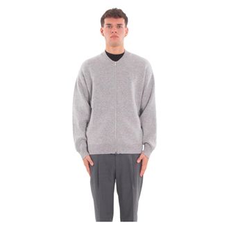 Daniele Fiesoli Merino Cashmere Zipped Bomber Jacket - - Knitwear - Herren - Grau - M