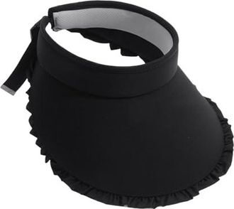 Generic Chapeau de soleil creux | Chapeau de soleil tendance en dentelle à large bord avec protection UV - Visière de plage réglable et douce pour filles - No