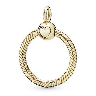 Pandora Icons Petit pendentif O en métal plaqué or 14 carats