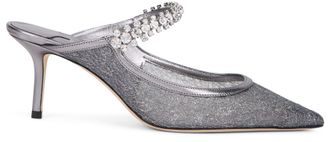 Jimmy Choo London Womens Kitten-Heel Shoe Anthracite Calfskin