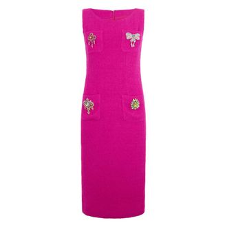 Moschino Nervous Kleid mit aufgesetzten Taschen - - Dresses - Damen - Rosa - S