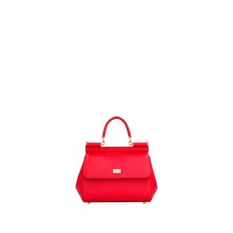 Dolce & Gabbana Femme, Sacs, Rouge, Taille: ONE Size Sicily Medium Tote Bag
