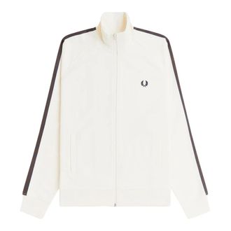 Fred Perry Contrast Tape Track Jacket - - Sweatshirts & Hoodies - Herren - Beige - L