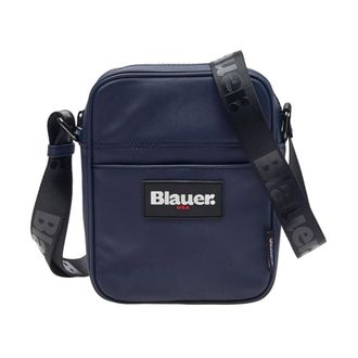 Blauer Beschichtete Umh&auml;ngetasche - - Bags - Herren - Blau - ONE SIZE
