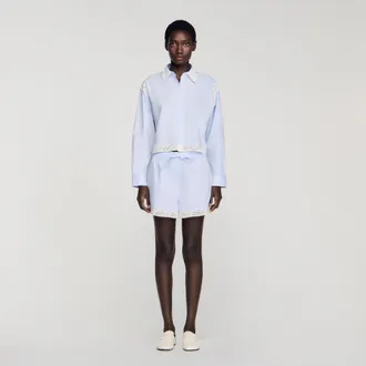 Sandro Chemise &agrave; d&eacute;tails dentelle