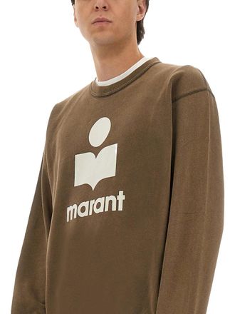 Isabel Marant Logo Cotton Sweatshirt - Brown