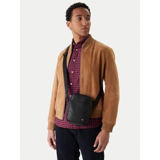 Tommy Hilfiger Umh&auml;ngetasche Tommy Hilfiger Th Flag Mini Reporter AM0AM14015 Schwarz