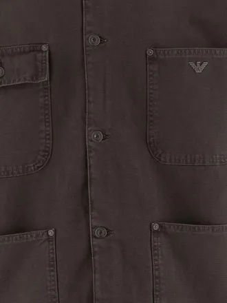 Emporio Armani Cotton Overshirt Jacket - Brown