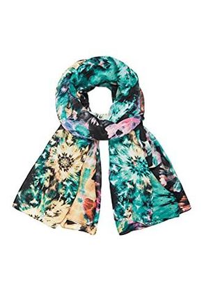 Desigual Femme Fou_ Samara Multi Rectan charpe tendance, Noir, Taille unique EU