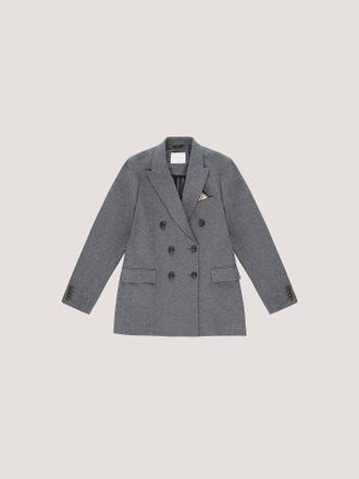 Circolo 1901 Cashmere touch double-breasted jacket Light Gray Melange / 42