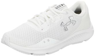 Under Armour Herren Mens Ua Charged Pursuit 3 Running Shoes Technical Performance, (101) White/White/Metallic Silver, 46 EU