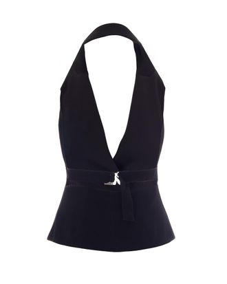 Patrizia Pepe Womens Waistcoat Black Main Fabric: Polyester Waistcoats & Gilets