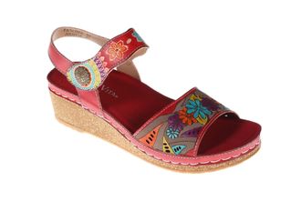 Laura Vita Damen FACSCINEO 02 Peeptoe Sandalen, Rot (Rouge Rouge)