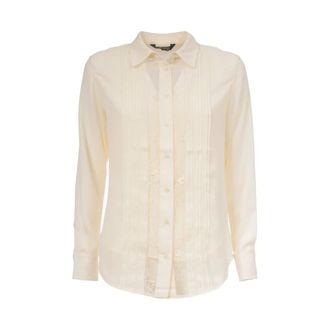 Ralph Lauren Polyesterhemd mit Frontstickerei - - Blouses & Shirts - Damen - Wei&szlig; - S
