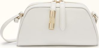 Furla Goccia Mini-tasche Xl Marshmallow Wei&szlig; Sidney-kalbsleder Damen