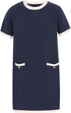 Dreimaster Dreimaster Kleid Frauen marineblau cremewei&szlig;