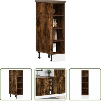 vidaXL Armoire cuisine - Meuble bas Riga Ch&ecirc;ne fum&eacute; 20 x 44,5 x 81,5 cm Bois ding&eacute;nierie