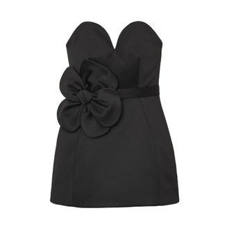Marc Jacobs Satin Daisy G&uuml;rteltkleid - - Dresses - Damen - Schwarzk - XS