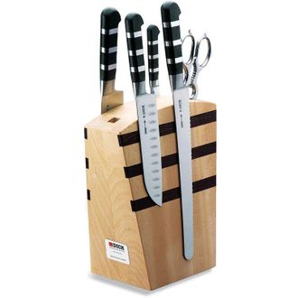 F. Dick F.dick - Dick Messerblock mit K&uuml;chenmesser 1905 Santoku Kochmesser + Schere X50CrMoV15