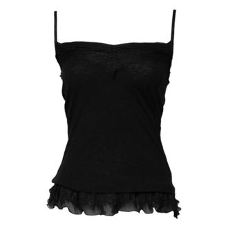 Ermanno Scervino Schwarzes Woll&auml;rmelloses Tanktop - - Tops - Damen - Schwarzk - 2XS