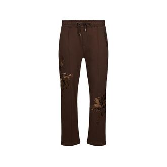Only the Blind Pantalon large brod&eacute; en coton