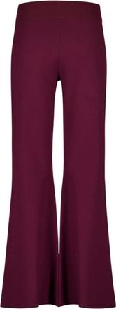 Stella McCartney Femme, Pantalons, Rouge, Taille: 36 FR Pantalon &Eacute;vas&eacute; en Maille Bordeaux