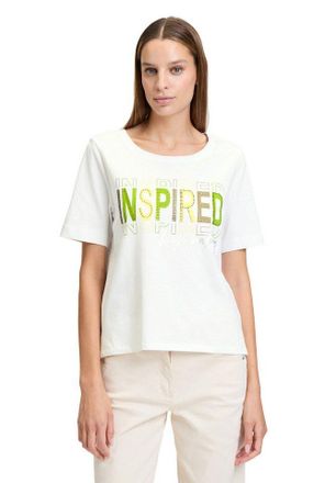 Betty Barclay Kurzarmshirt Damen mit Aufdruck (1-tlg) Glitzersteine