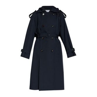 Bottega Veneta Doppelreihiger Trenchcoat - - Coats - Damen - Blau - 40 EU