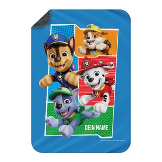 Picanova PAW Patrol Kuscheldecke personalisiert - weiches Fleece Flauschdecke - Flauschige Kinderdecke f&uuml;r Jungen - Jungen 100x70 cm