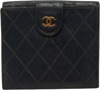Chanel Portefeuille Vintage doccasion (bi-pli) - Femme - Pre-owned - Noir - Taille: ONE Size