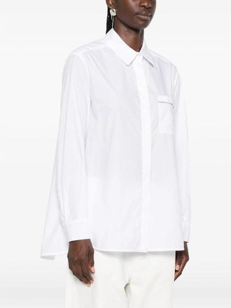 PANICALE Crystal-Embellished Cotton Shirt - White